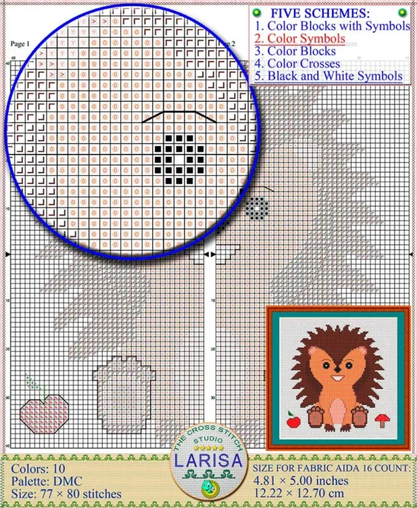 Hedgehog Cross Stitch Pattern | Cross-stitch the Adorable Hedgie ...